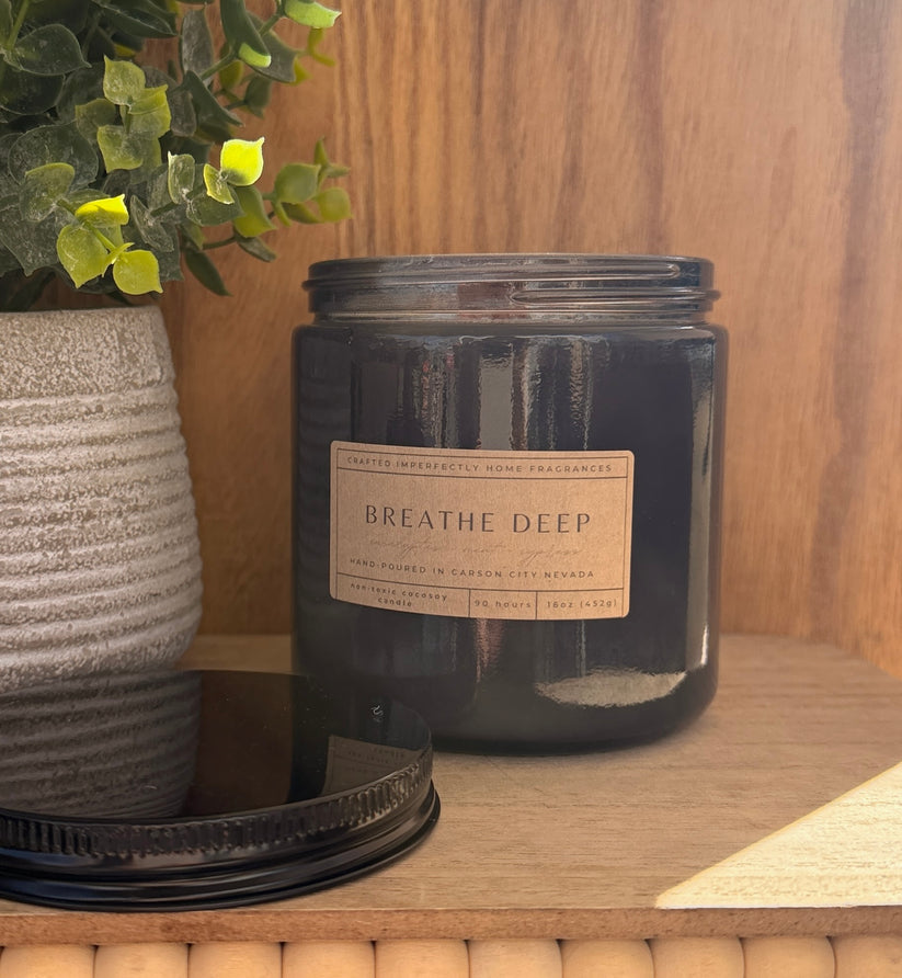Breathe Deep Candle - Eucalyptus Mint Cypress Aromatherapy – Crafted ...